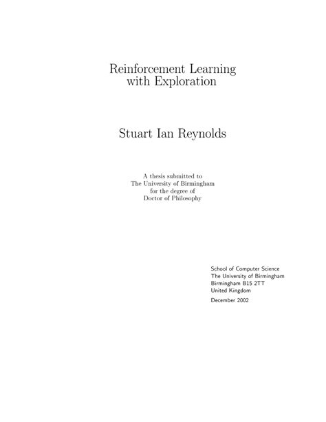 PDF Reinforcement Learning With Exploration