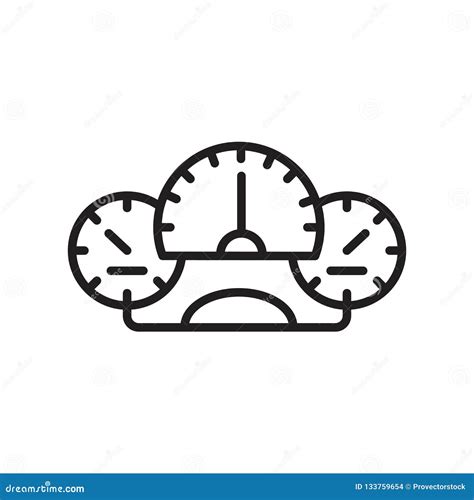 Dashboard Icon Vector Sign And Symbol Isolated On White Background