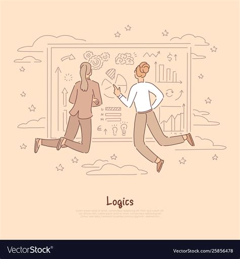 Logical Assumptions Women Female Experts Vector Image