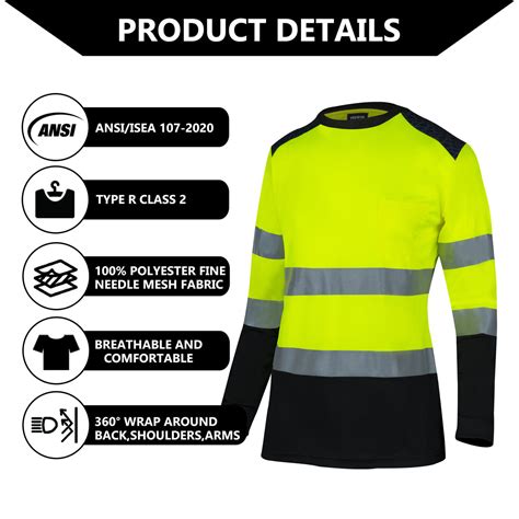 Fonirra T2205 Ansiisea Class 2 Hi Vis Long Sleeve Safety Shirt For Wo