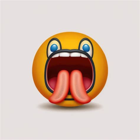 Premium Ai Image Expressive Emoticon Face Open Mouth Emoji