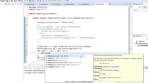 Java FileIO 02 Daten Schreiben YouTube