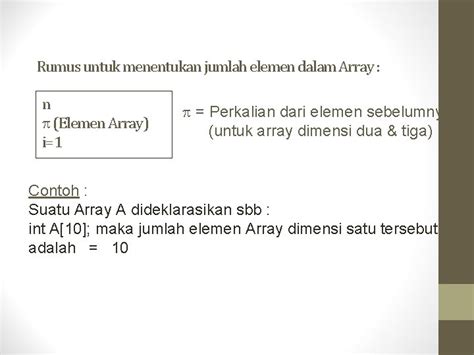 pertemuan 2 array dimensi 1 2 v array