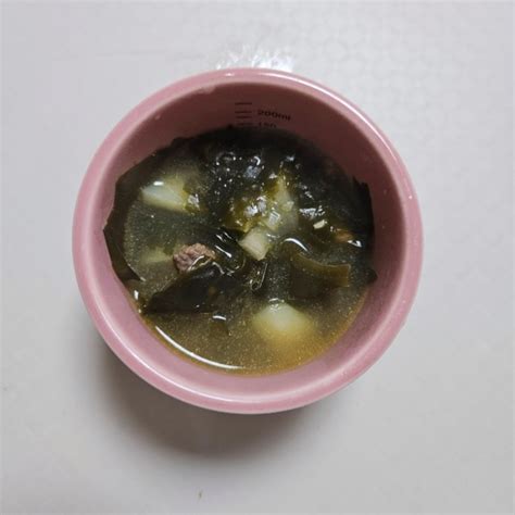 아기 소고기 감자 미역국 끓이기