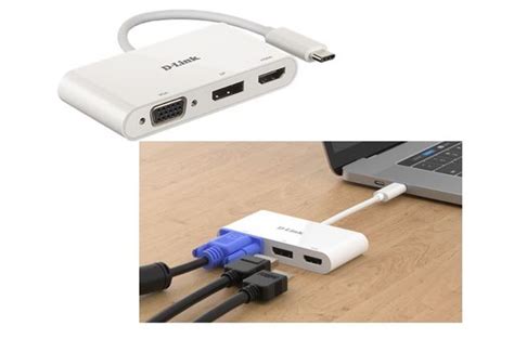 Hub Dlink 3 In 1 Usb C To Hdmivgadp Adapter Plus