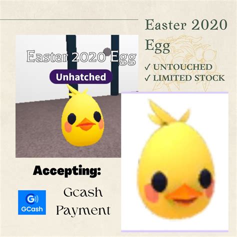Easter 2020 Egg Untouched Adopt Me Egg Hobbies And Toys Toys And Games