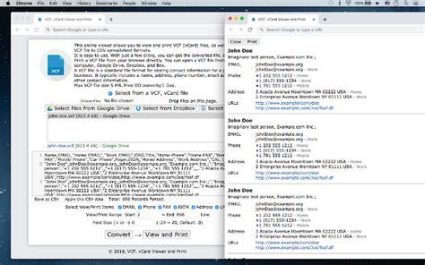 VCF VCard Viewer And Print Google Workspace Marketplace