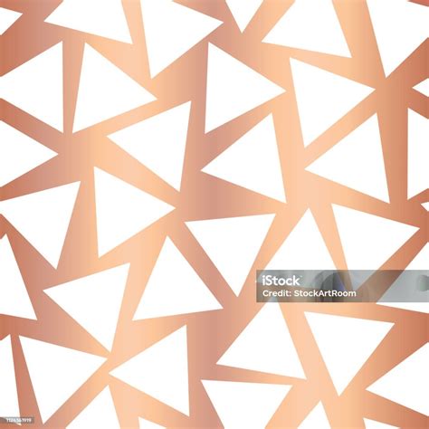 장미 금박 삼각형 원활한 벡터 패턴 배경입니다 흰색 금속 구리 삼각형 모양입니다 우아하고 고급 스러운 디자인 벽지 스크랩 예약 배너 결혼식 파티 초대 생일 0명에 대한 스톡