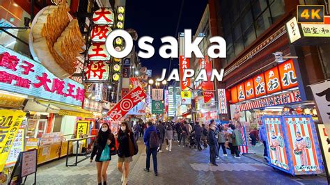 4k Japan Tour Osaka Dotonbori Namba And Sennichimae Night Walk Youtube