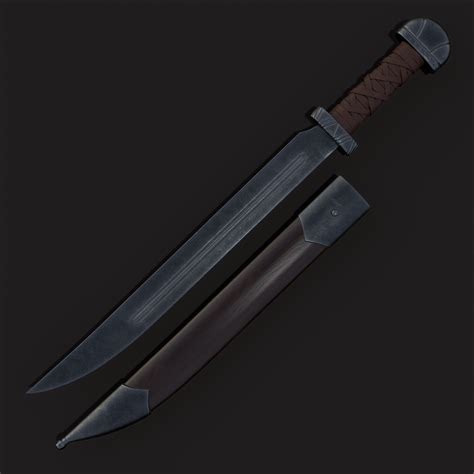 Medieval Germanic Seax Short Sword 3d Model By Get Dead Entertainment