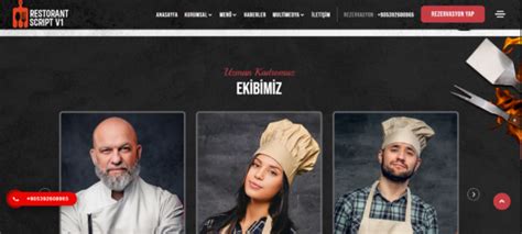 Restaurant Hazır Web Sitesi Script