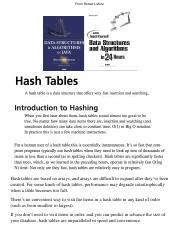 Optimize Hash Table Performance With Quadratic Probing Course Hero