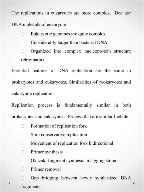 Eukaryotic Dna Replication Pptx