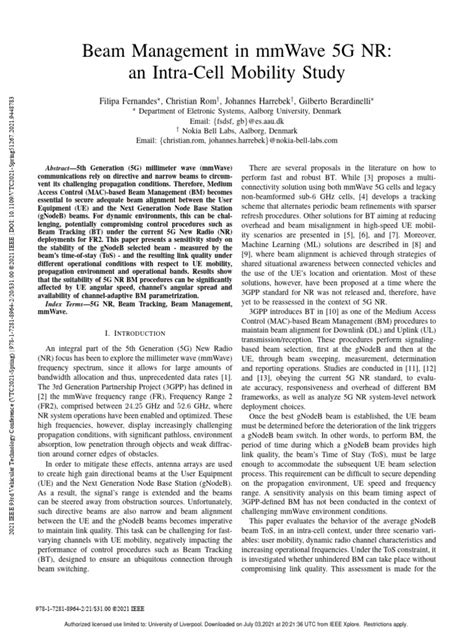 Beam Management In Mmwave 5g Nr Pdf