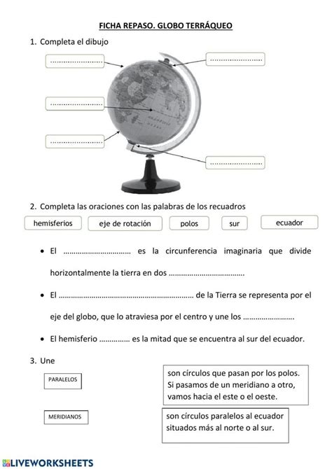 A Paper With An Image Of The Earth On Its Surface And Its Labels