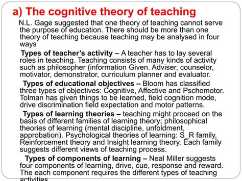 Theories Of Teaching Pptx