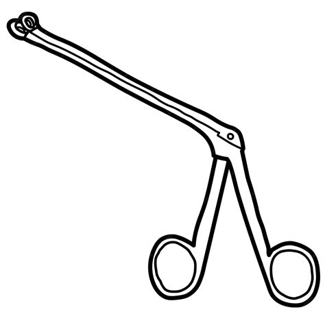 Premium Vector A Black And White Drawing Of A Pair Of Scissors