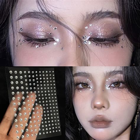泪妆钻化妆贴脸饰品脸部水钻妆容装饰眼妆小碎钻石舞台星星妆贴纸 虎窝淘