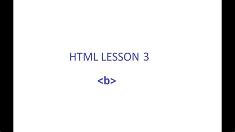 Html Lesson 3 Youtube