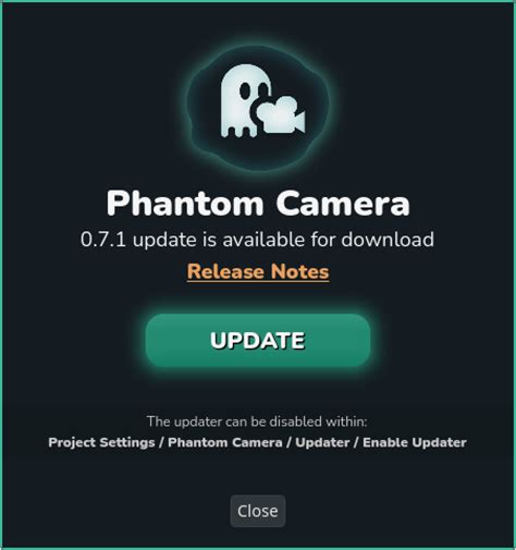 Editor Updater Phantom Camera