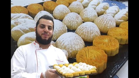 معمولالعيد معمول السميد بالتمر والفستق والجوز يذوب ذوب بالفم يطريقة