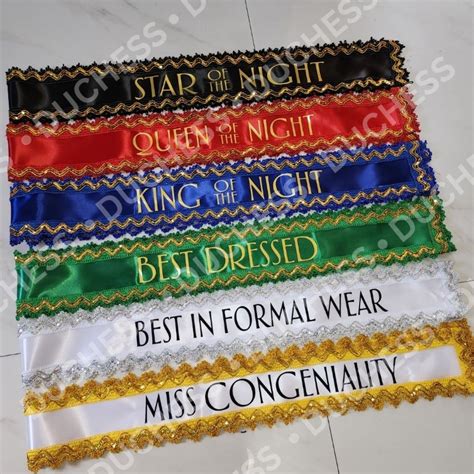 Customized Sash Customized Stole Pageant Sash Prom Sash Shopee