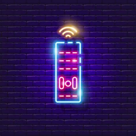 Premium Vector Remote Control Neon Sign Vector Illustration For
