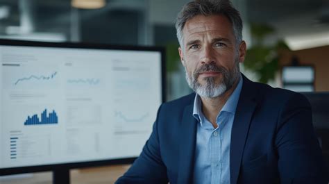 Professional Economist Presenting Data Analysis Office Setting