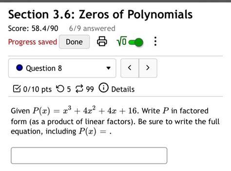 Solved Given P X X3 4x2 4x 16 Write P In Factored Form As
