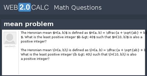 View Question Mean Problem