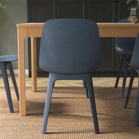 Стул - IKEA ODGER, 81х45х51 см, пластик синий, ОДГЕР ИКЕА за 17787 ...