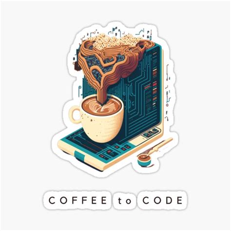 Programming Turning Coffee Into Code Sticker For Sale By