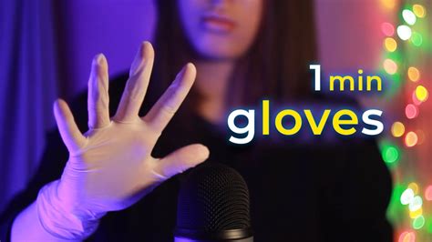 1 Minute Asmr 👌😴 Gentle Latex Gloves Ear Massage Hand Sounds Oil