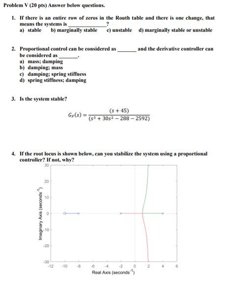 Solved Problem V 20 Pts Answer Below Questions 1 If