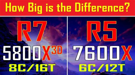Ryzen 7 5800x3d Ddr4 4000mhz Vs Ryzen 5 7600x Ddr5 6000mhz Pc Games Benchmark Test