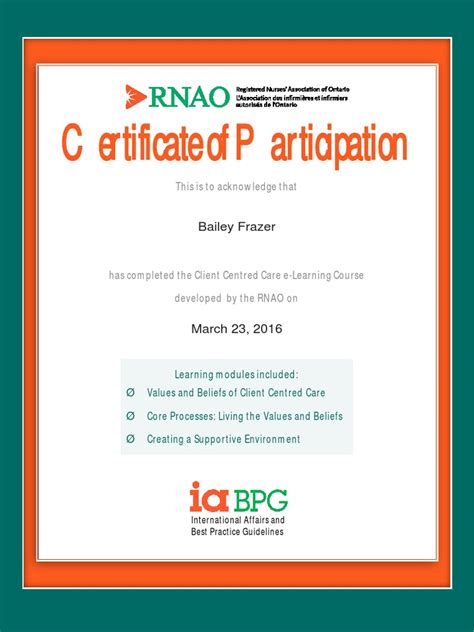 Rnao Certificate Pdf