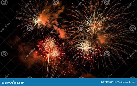 vibrant colors ignite celebration exploding firework display generated