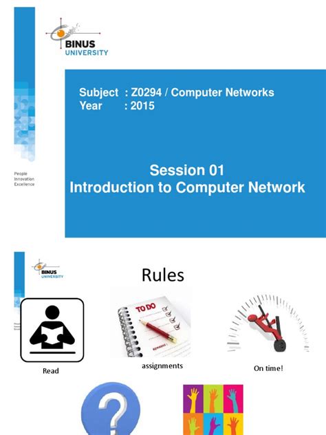 Session 01 Introduction To Computer Network Subject Z0294 Computer