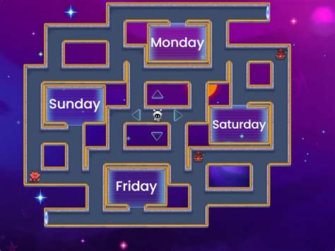 Days Of The Week Maze Maze Chase