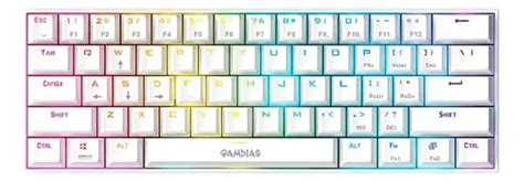 Teclado Mecánico Gamdias Hermes E3 Rgb Switch Rojo Idioma Blanco