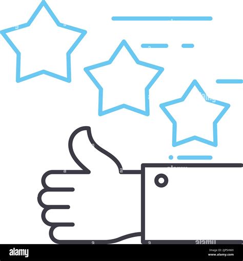 Customer Satisfaction Line Icon Outline Symbol Vector Illustration