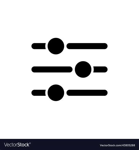 Adjustments Black Glyph Ui Icon Royalty Free Vector Image