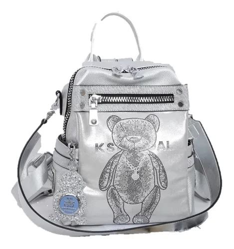 Cartera Mochila Negra Kaishilan Original Oso | Cuotas sin interés
