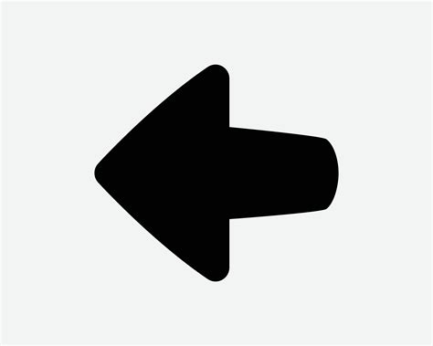 Left Arrow Icon West Side Pointer Point Swipe Direction Navigation Path