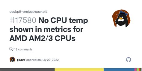 No Cpu Temp Shown In Metrics For Amd Am23 Cpus · Issue 17580