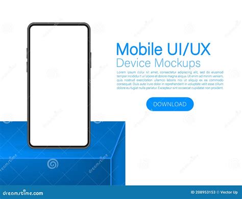 icon with blue mobile ui and ux design on red background for web design