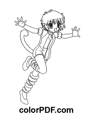 Mew Mew Power Cat Girl Drawing Coloring Pages And Books In PDF