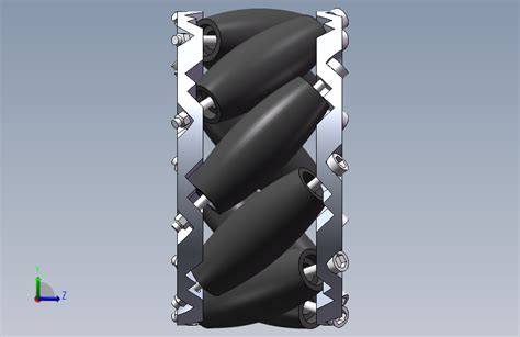 麦克纳姆轮 d图纸 SolidWorks建模设计agv小车全方位驱动轮 d模型 SOLIDWORKS 模型图纸下载 懒石网