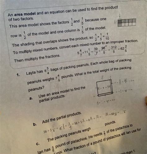 Solved An Area Model And An Equation Can Be Used To Find The Chegg Com