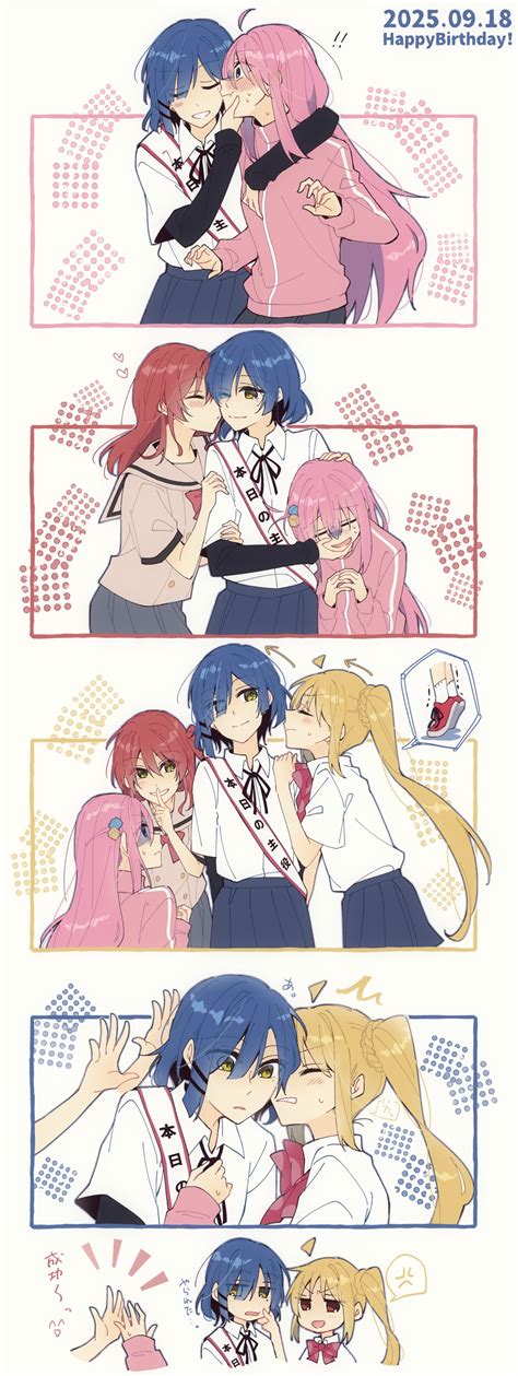 Yuuta Monochrome Gotoh Hitori Ijichi Nijika Kita Ikuyo Yamada Ryo Bocchi The Rock